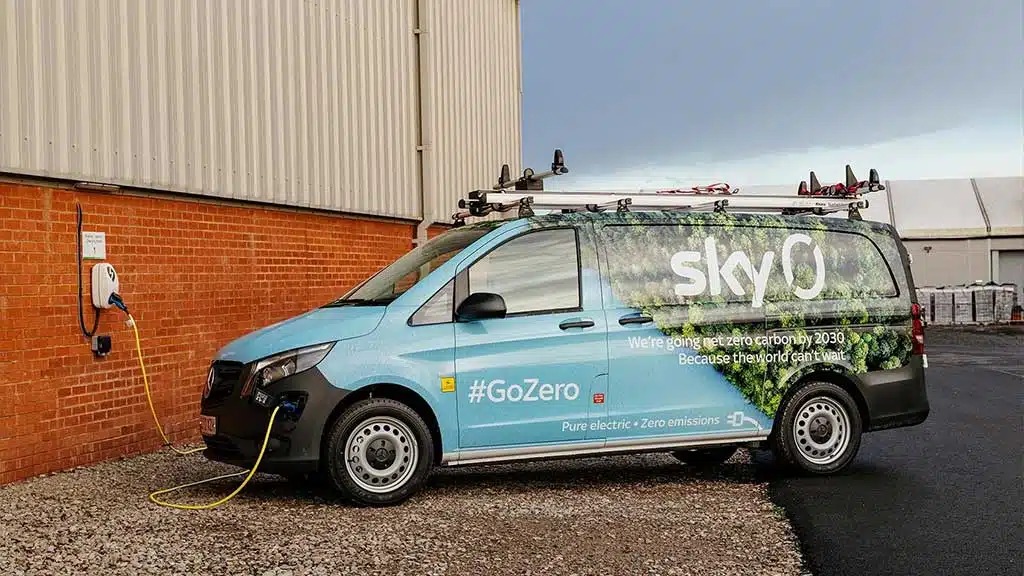 Sky Joins Emission-Free Mobility with Mercedes-Benz eVito - SWISS Vans